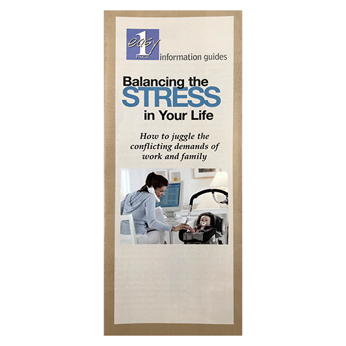 Balancing the Stress In Your Life | Stress Management Handout-Pamphlet